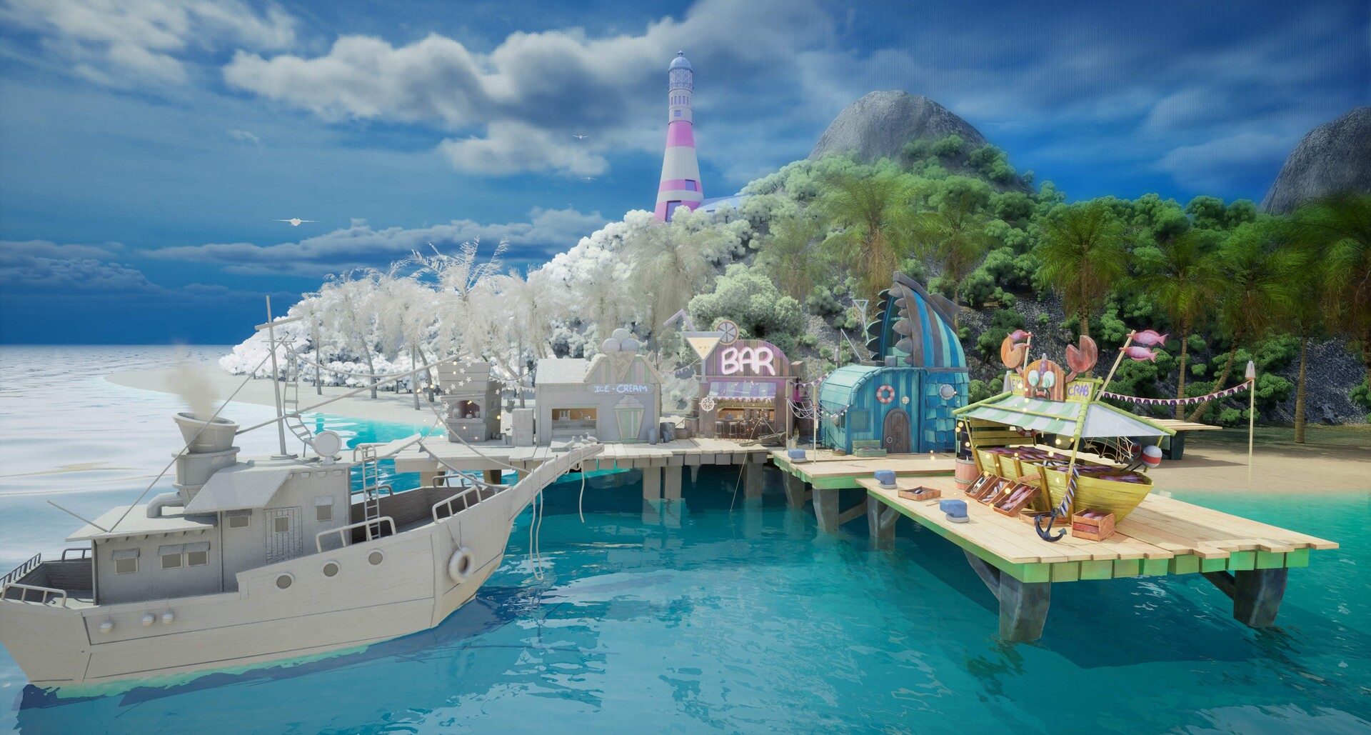 巧课力 CGmomo - 【学生作品】陈星霖--《小港湾》