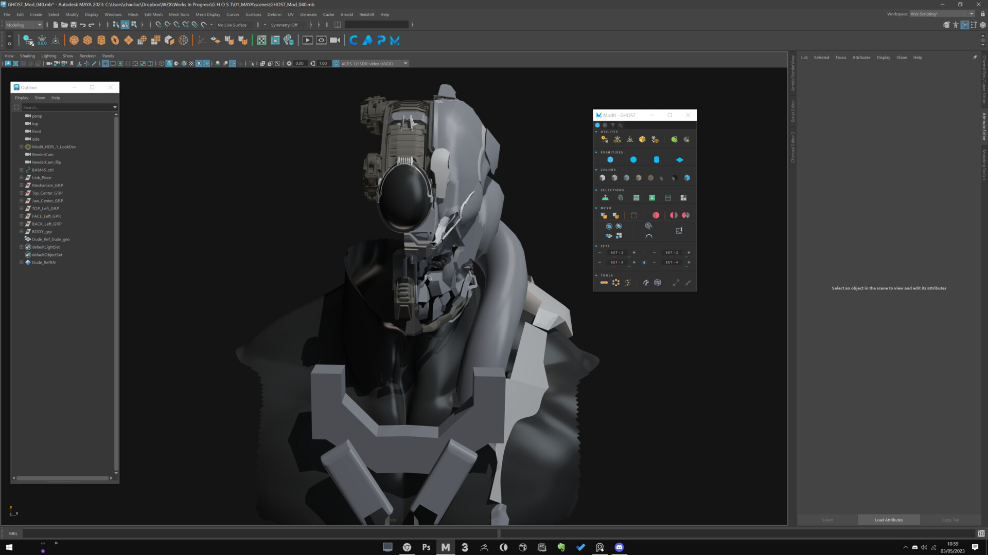 - Wizix - - G H O S T - Master Complex Hard Surface Modeling with Maya Tutorial : Part-1