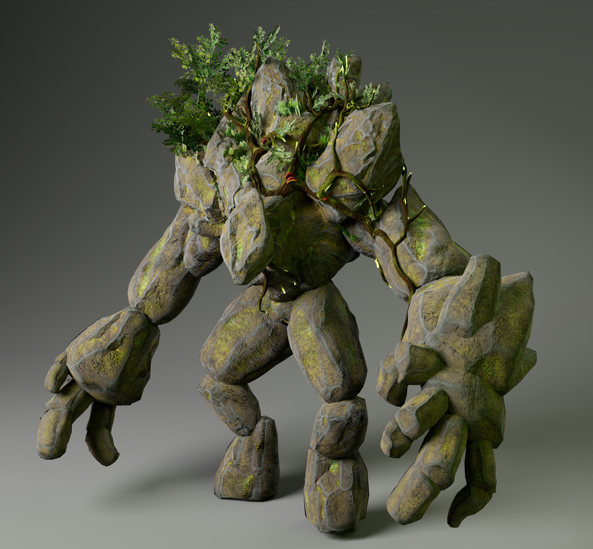 ArtStation - Overgrown Rock Golem ArtStation - Overgrown Rock Golem