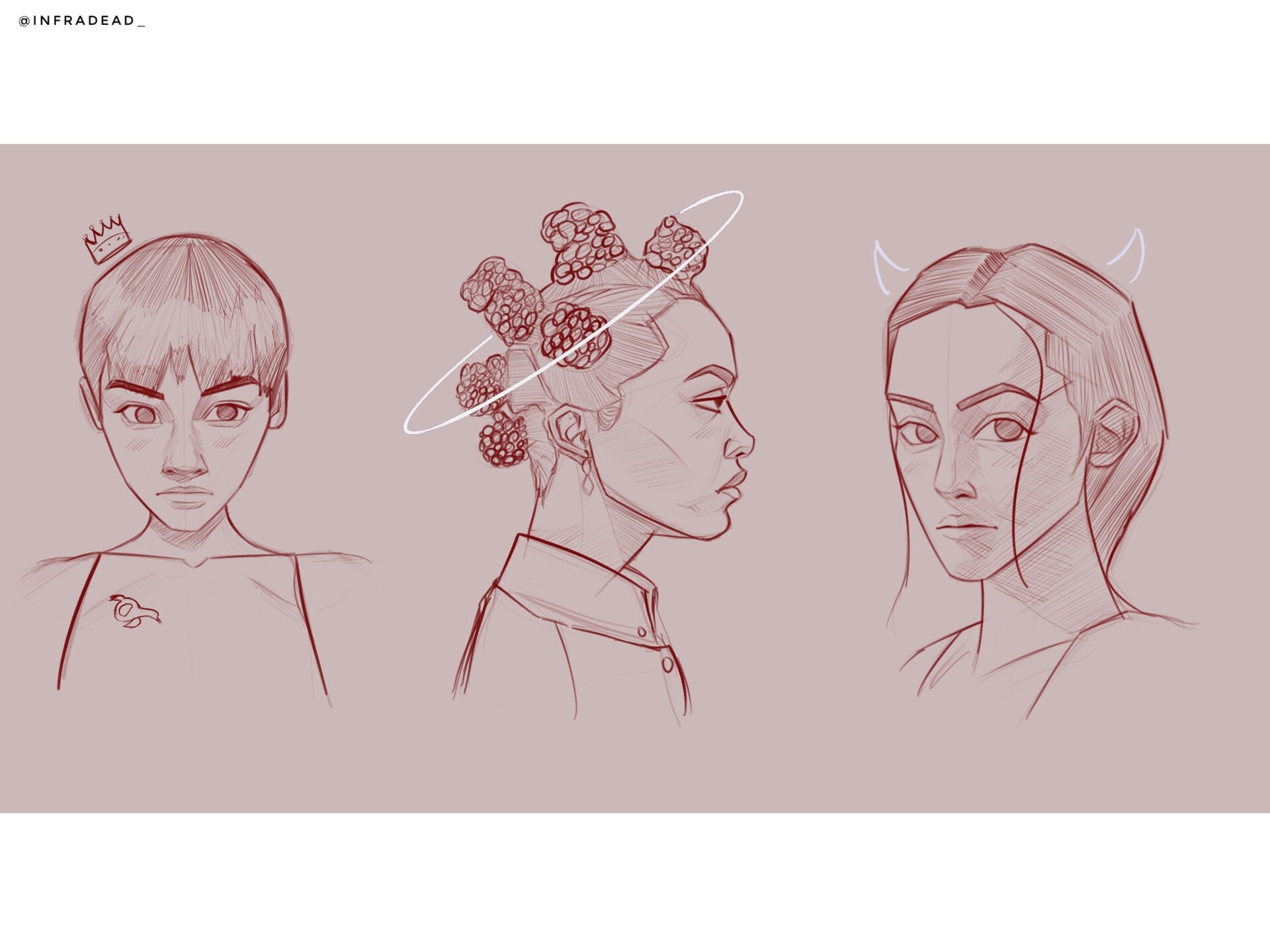 ArtStation - Random portrait sketches