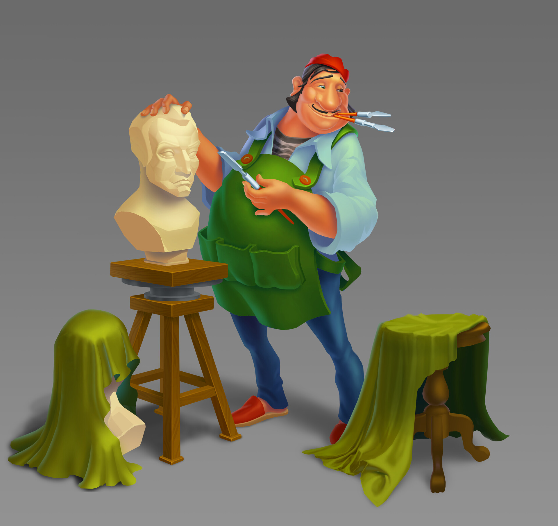 ArtStation - sculptor sketch