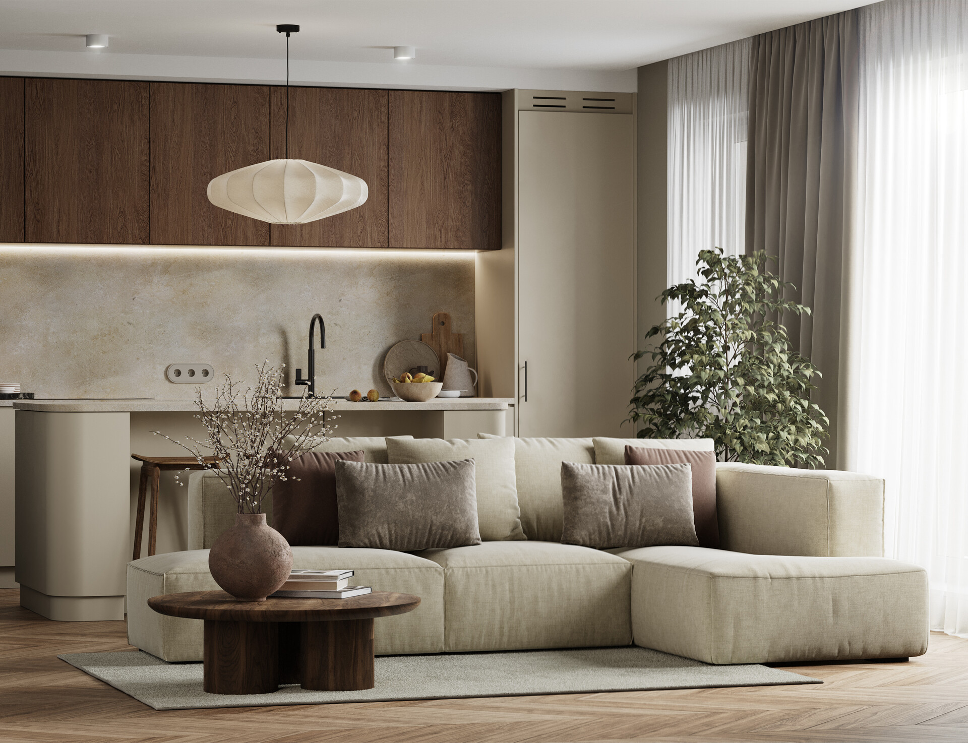 ArtStation - cosy neutral interior