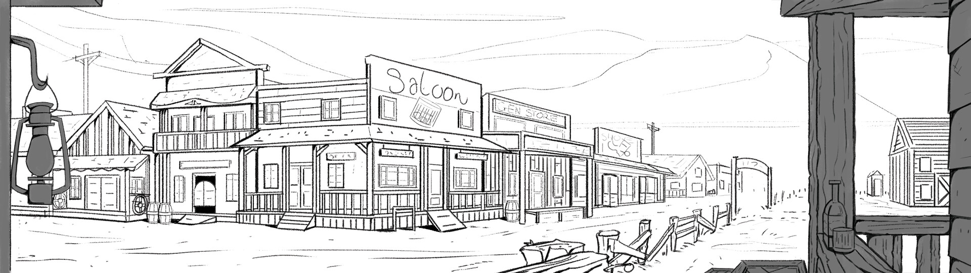 ArtStation - Cowboy Town