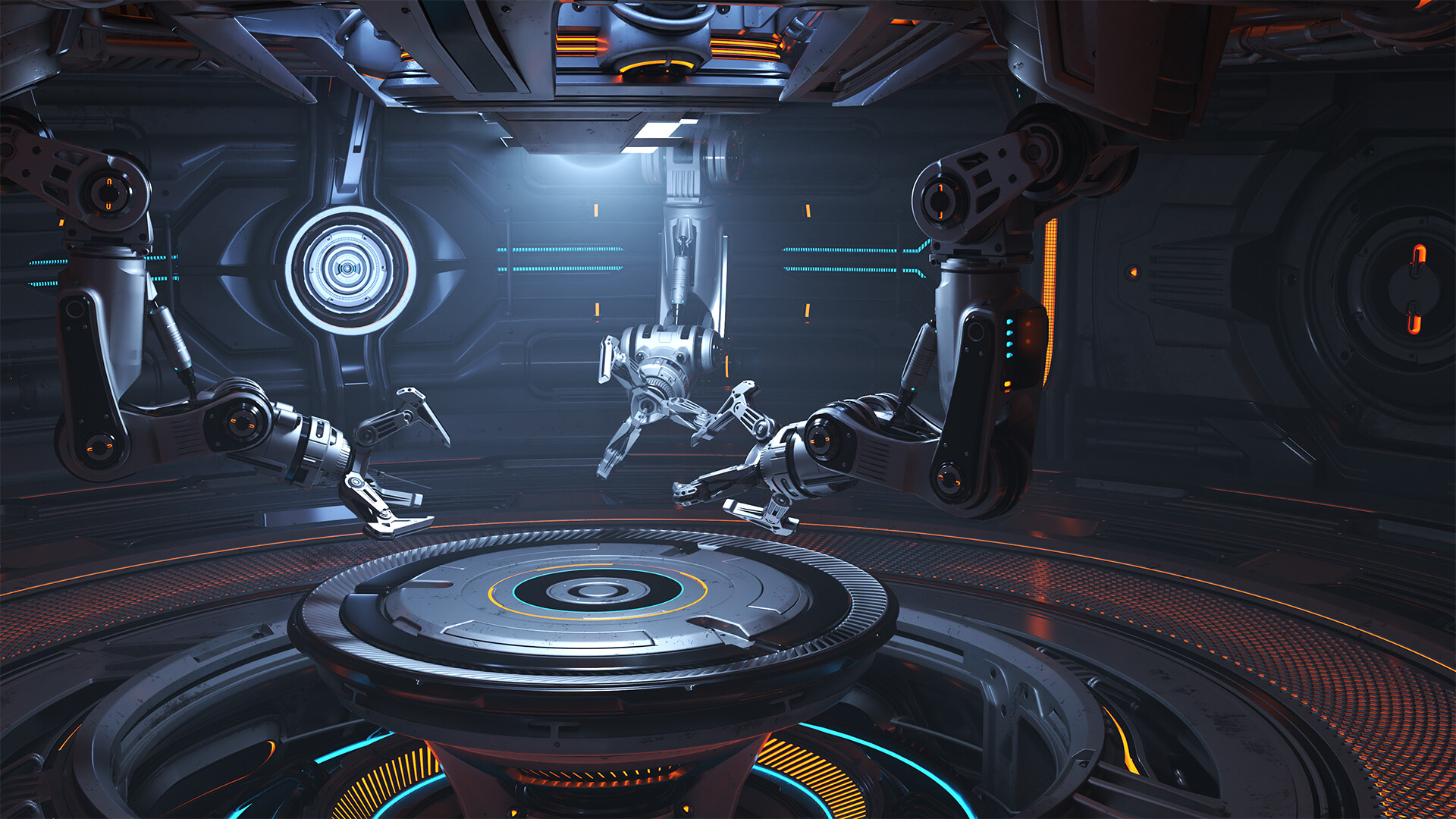 ArtStation - Sci-Fi Construction Base - Rigged and Animated