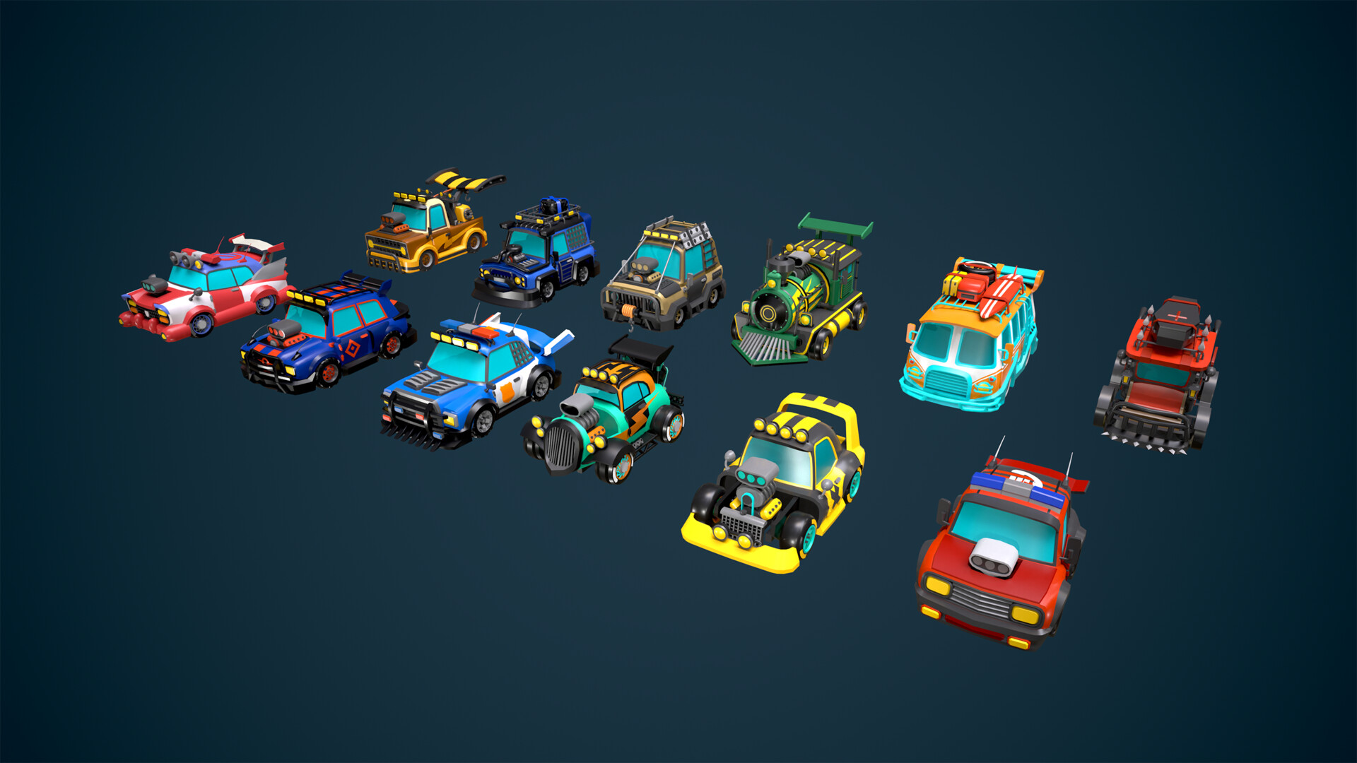 ArtStation - Low Poly Drift Vehicles Part 1