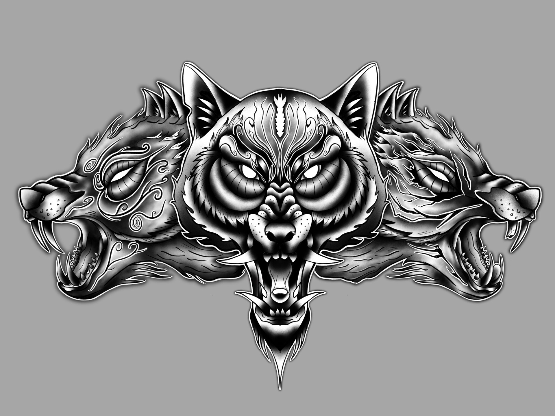 Nordic Wolf Tattoo Designs