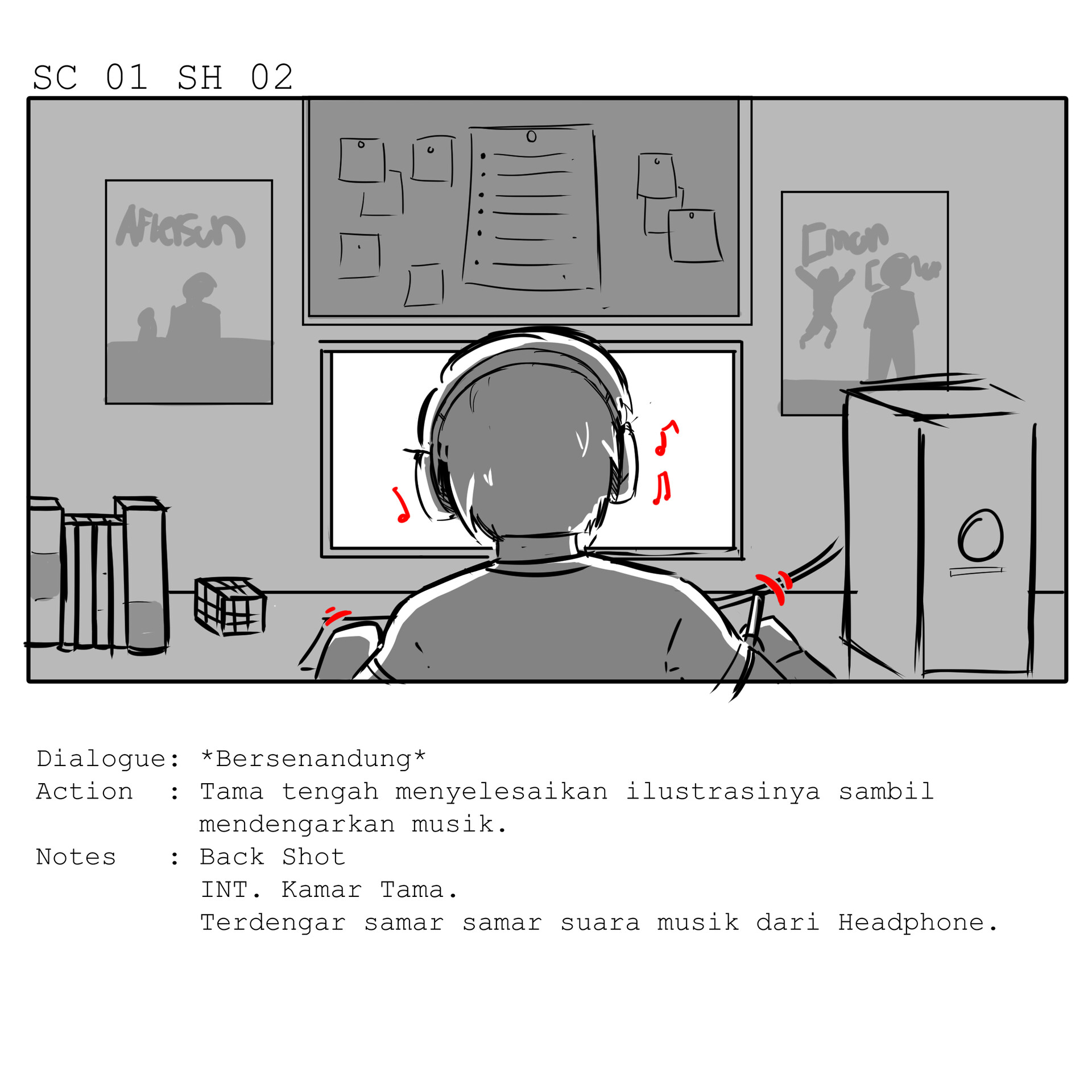 ArtStation - "Level of Anxiety" Storyboard