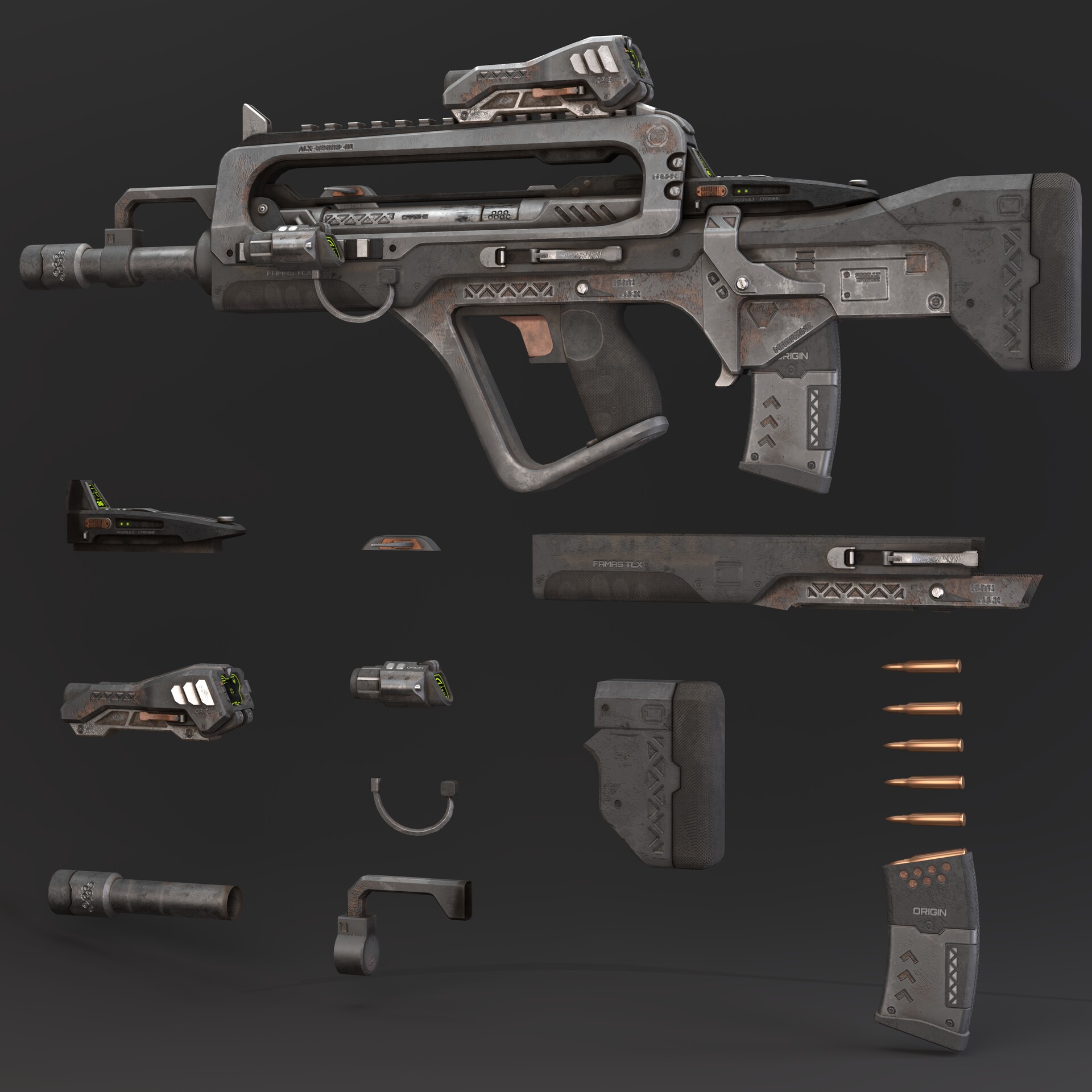 ArtStation - Vortex Vanguard: The Futuristic FAMAS