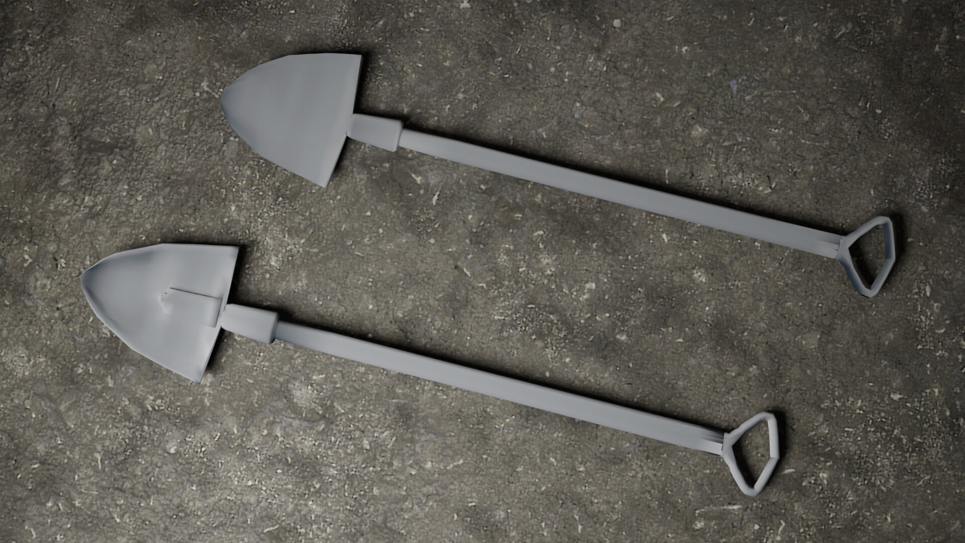 ArtStation - 3d Model of a Shovel