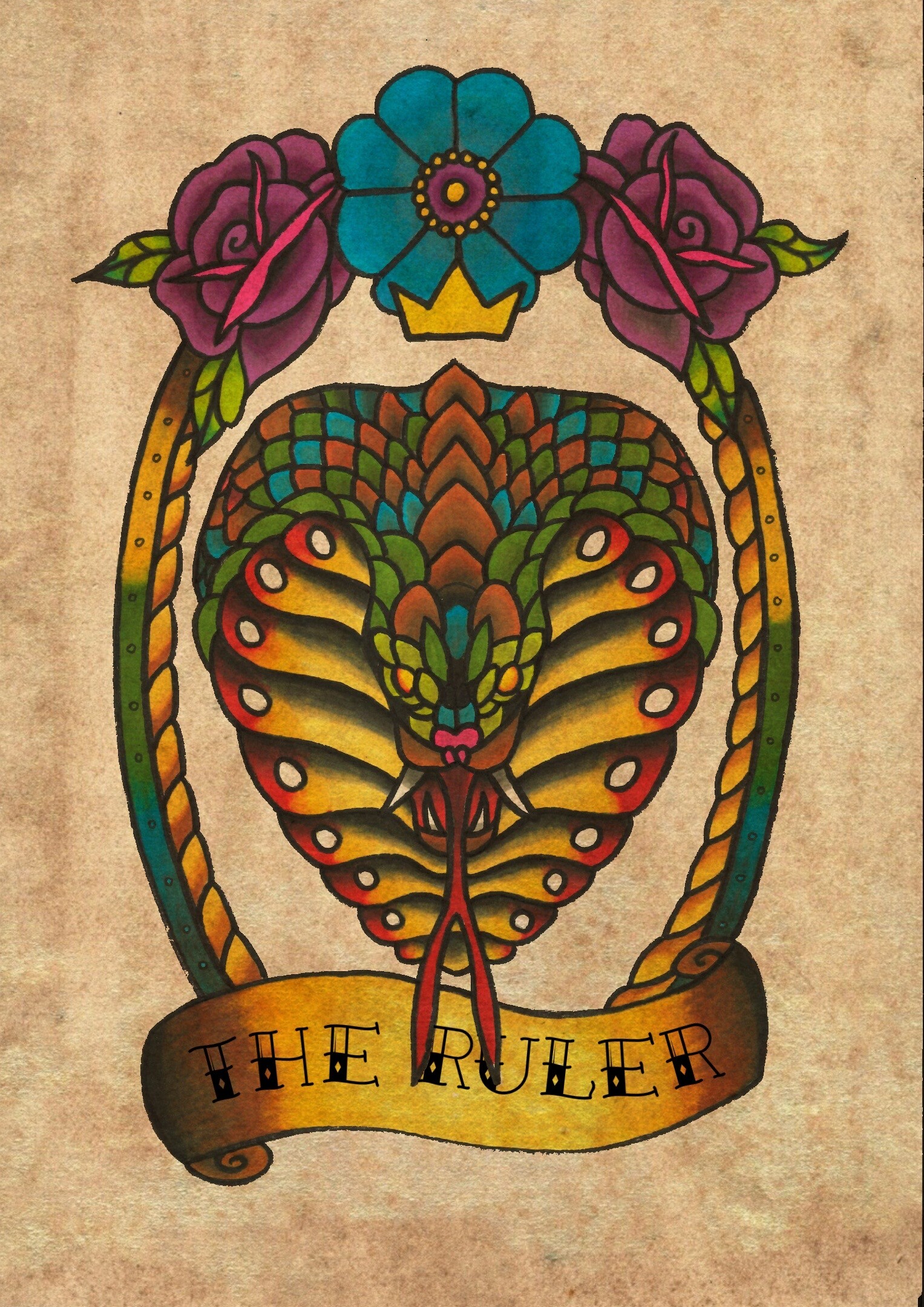 ArtStation - The Ruler, King Cobra Traditional Tarot