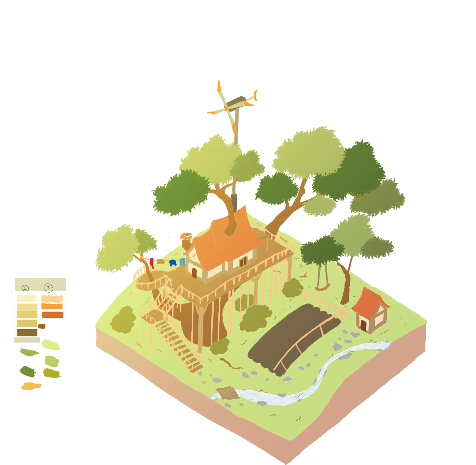 ArtStation - A countryside house concept art