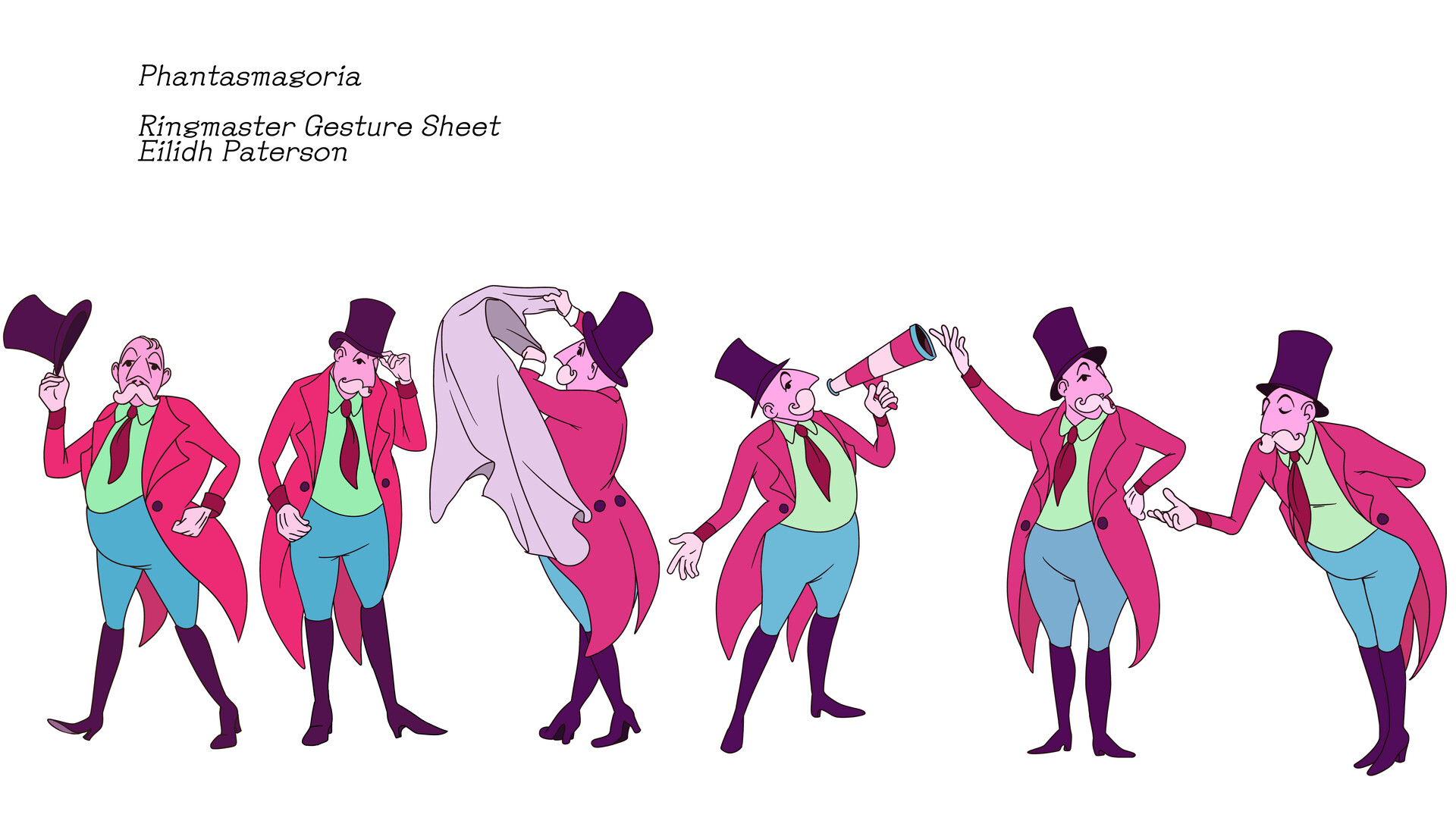ArtStation - Phantasmagoria - Ringmaster Gesture Sheet