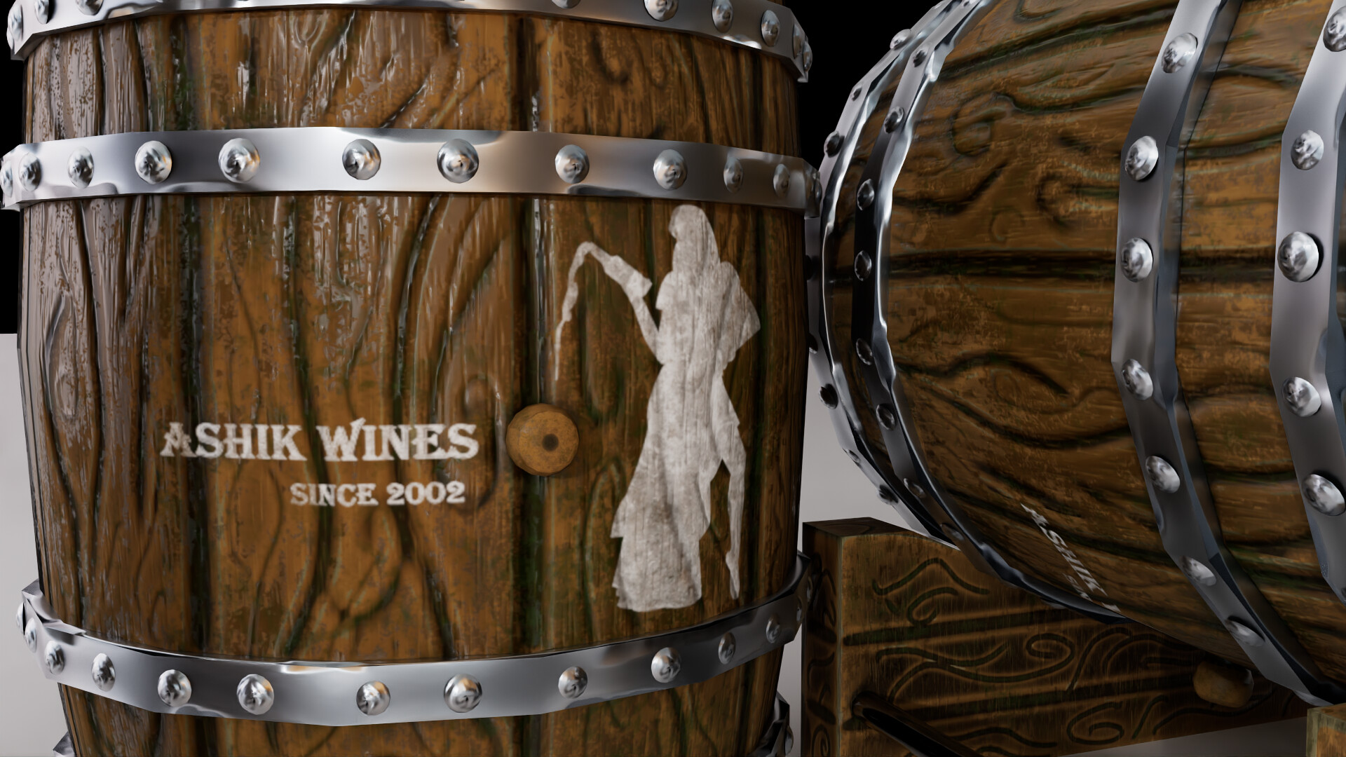 ashikhassan - Stylized Low-Poly Wooden Barrel