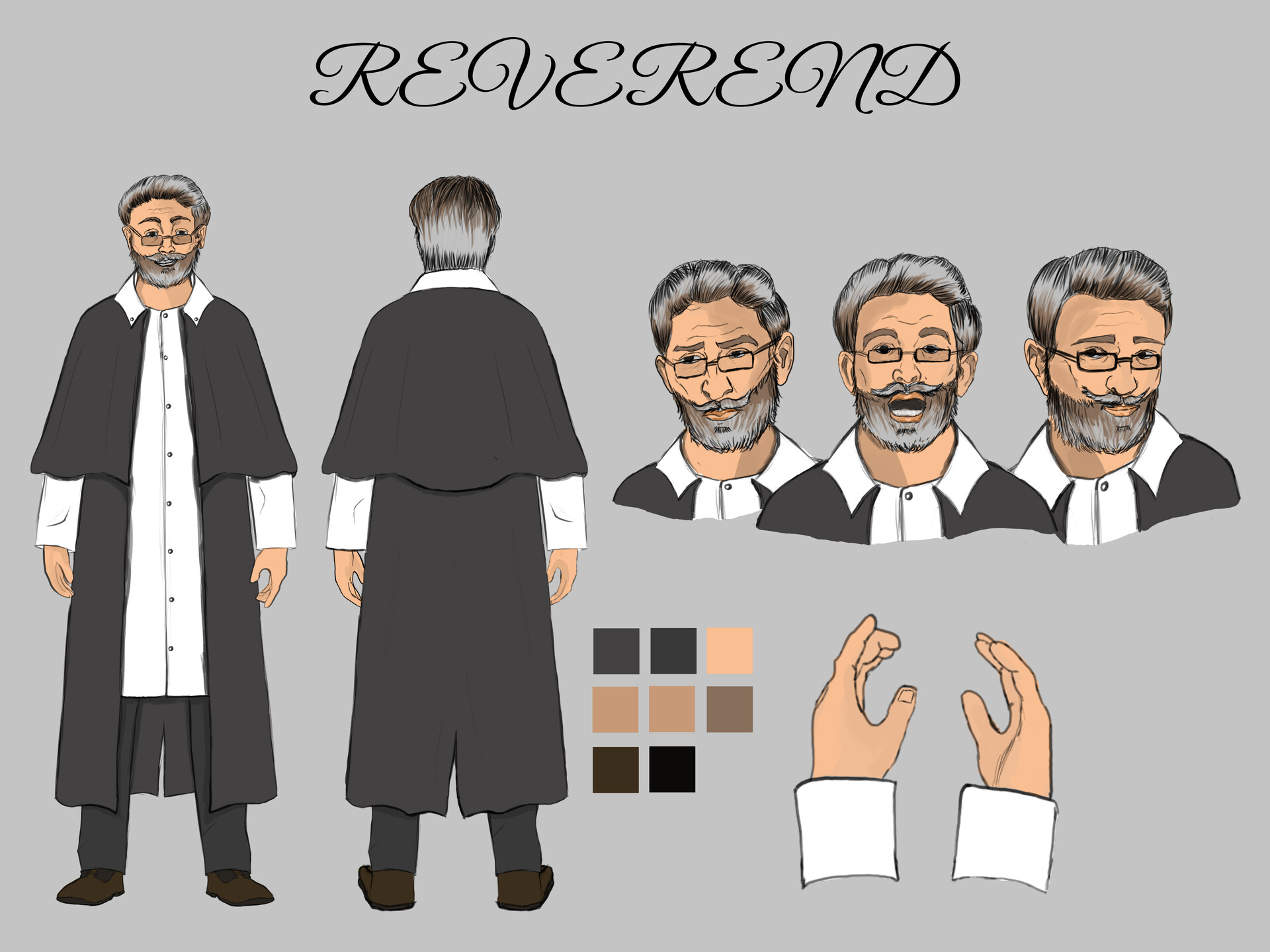 ArtStation - Reverend Character Sheet