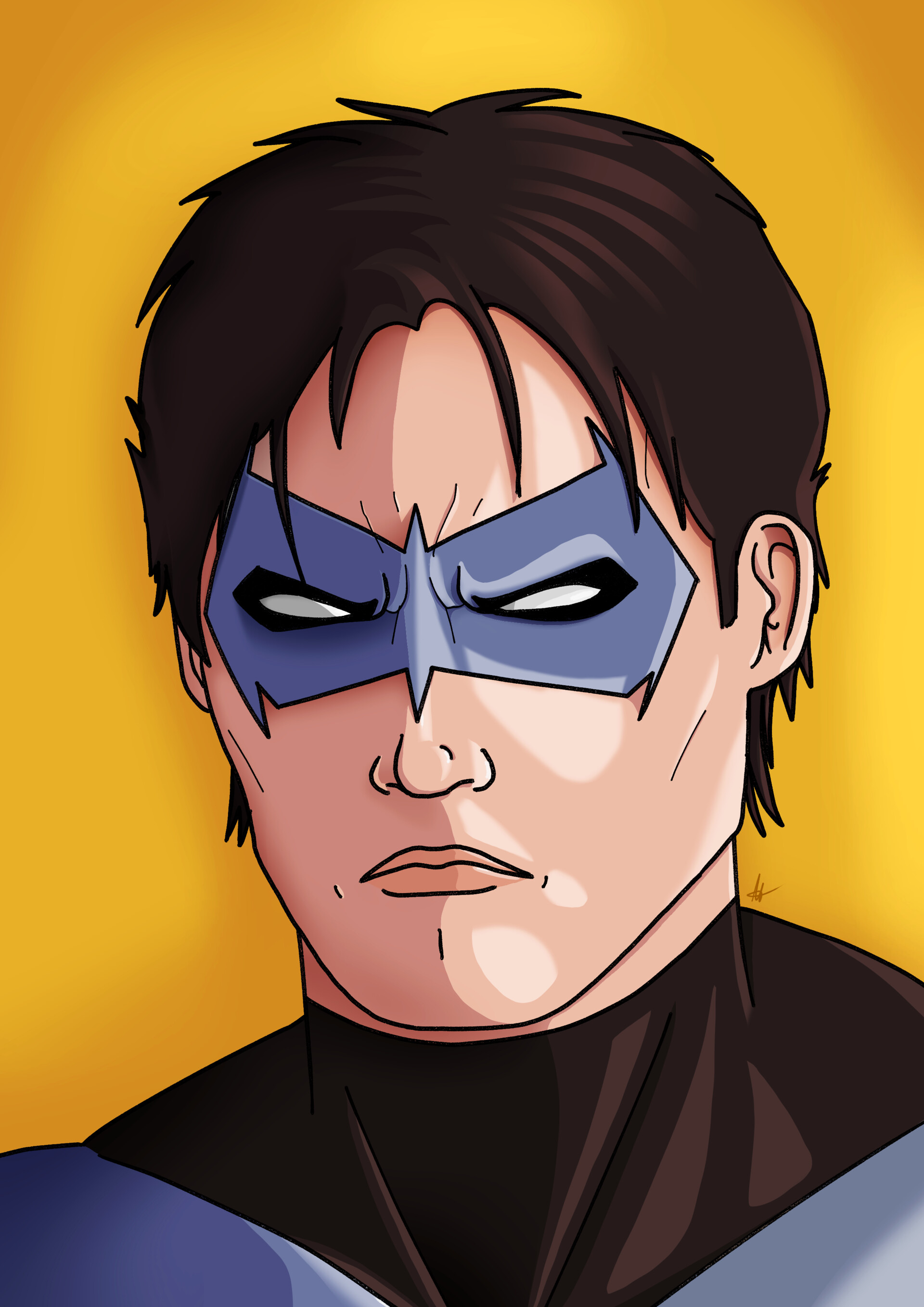 Nightwing Face Drawing