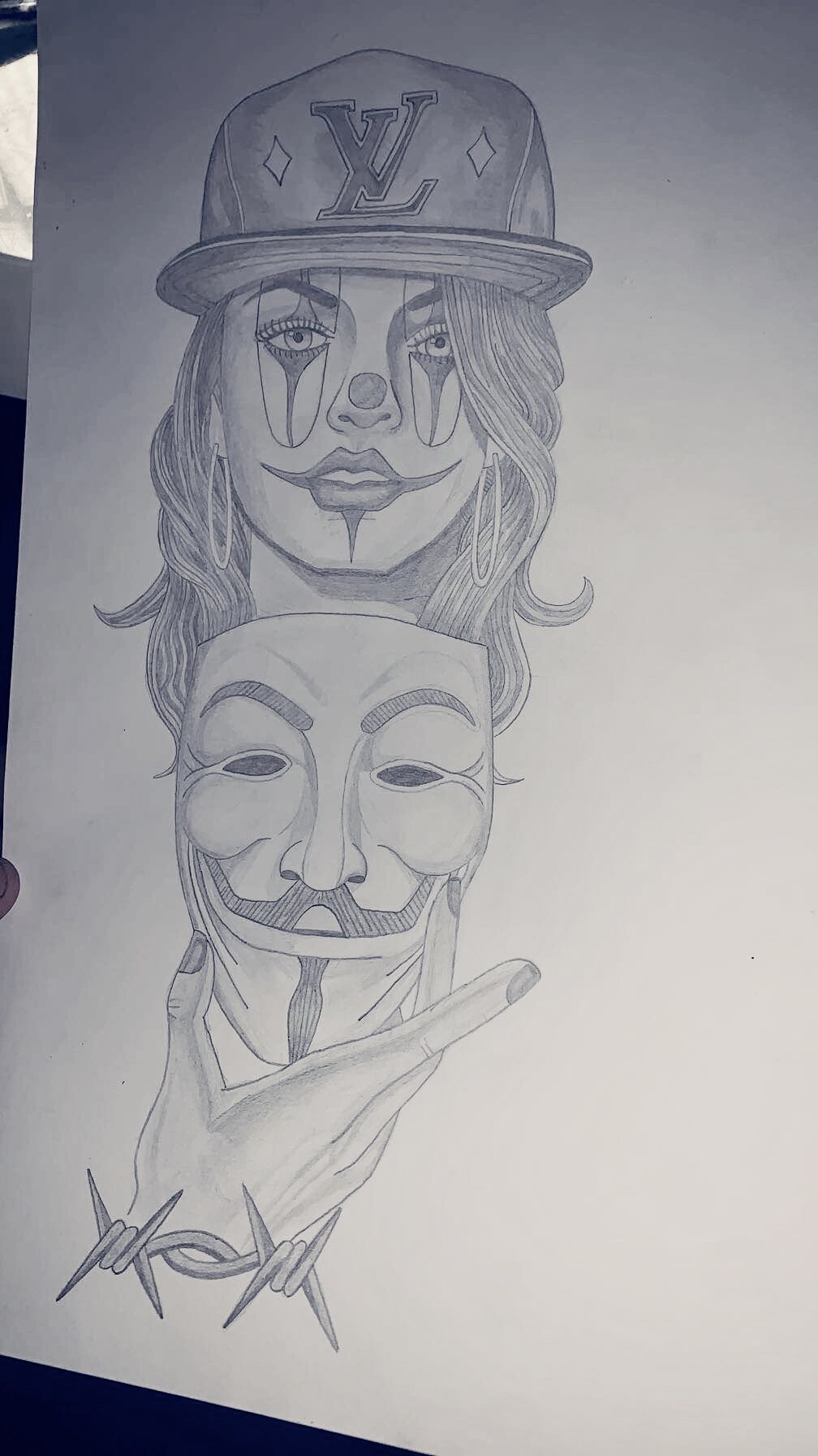 ArtStation - Chino girl with anonymous mask