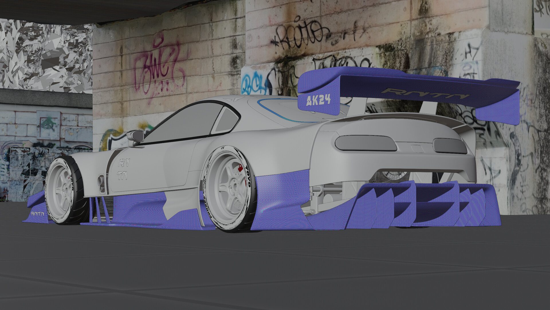 Rention - Toyota Supra MK4 Heavy Modified | Blender CGI Animation