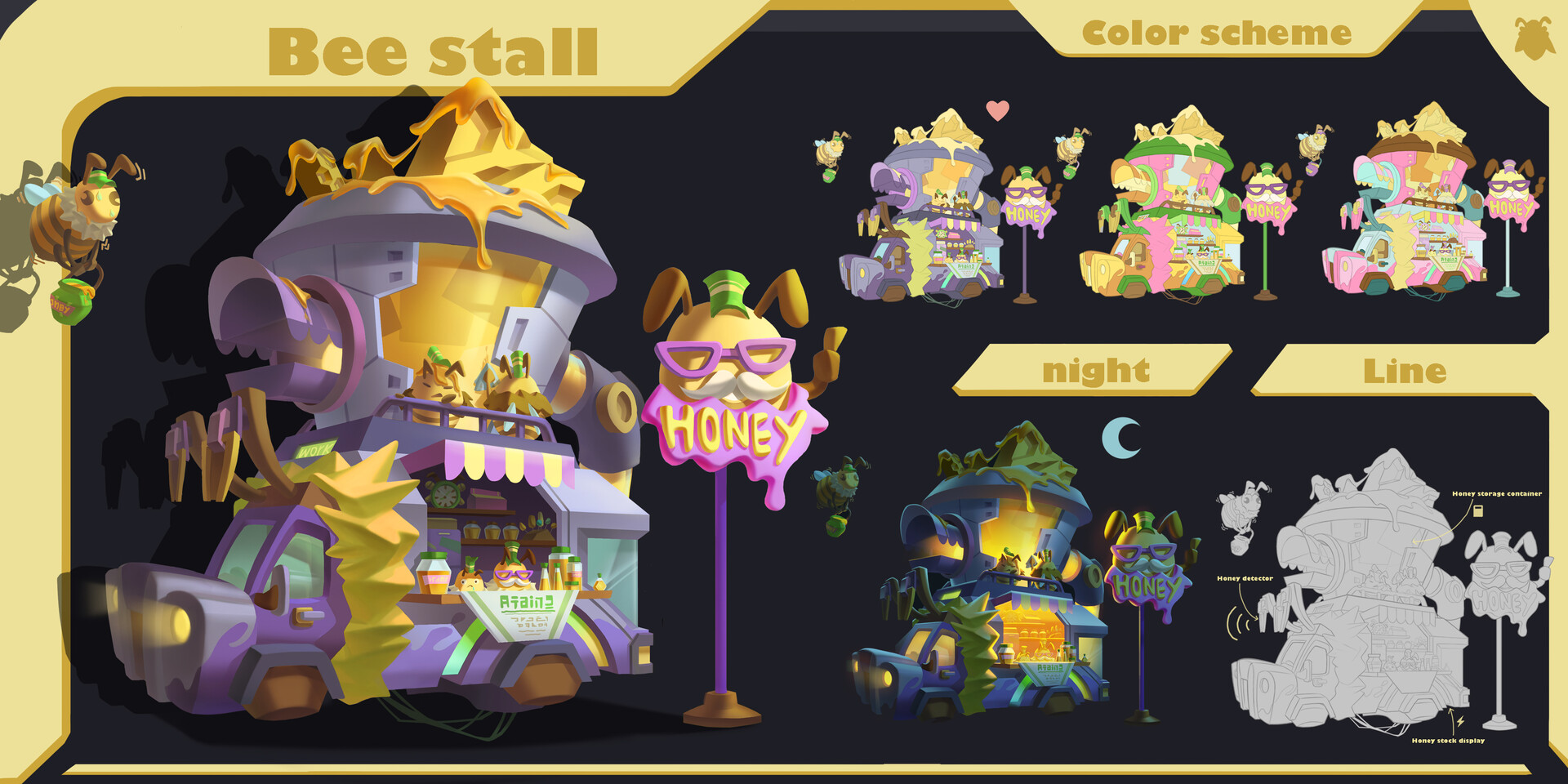 ArtStation - Bee stall