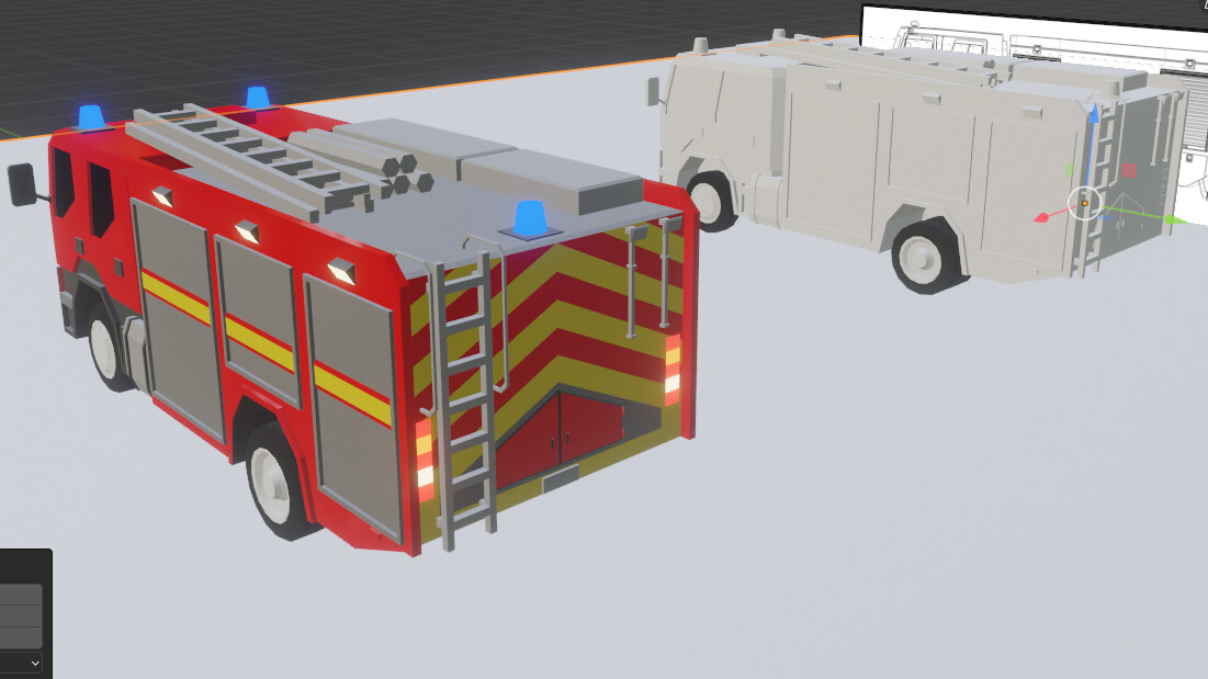 RiXu - Low Poly Fire Fighter Truck