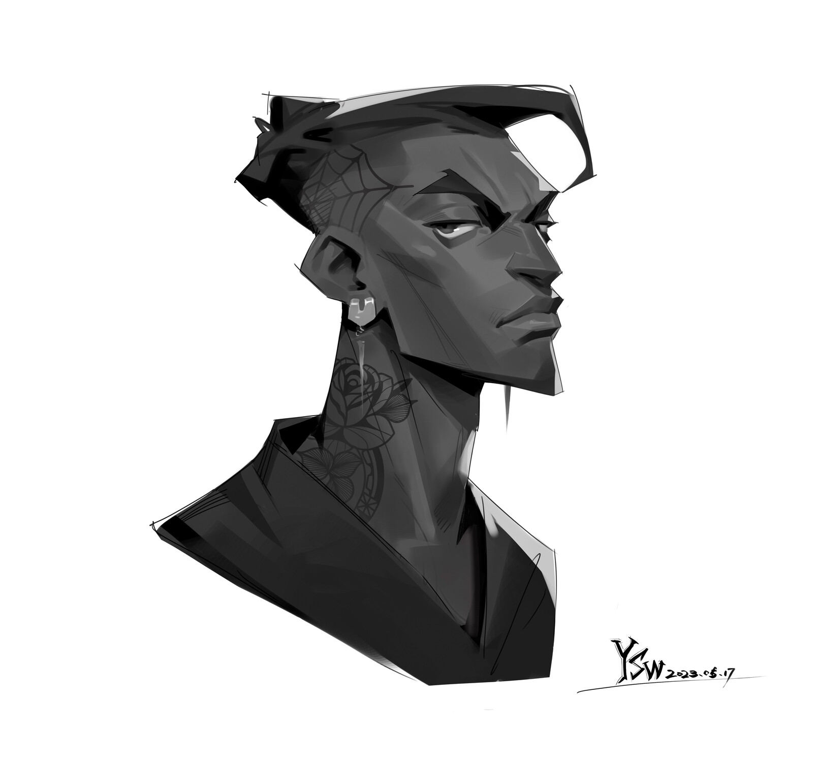 Y_sw - 匪帮头像练习Gangster avatar practice