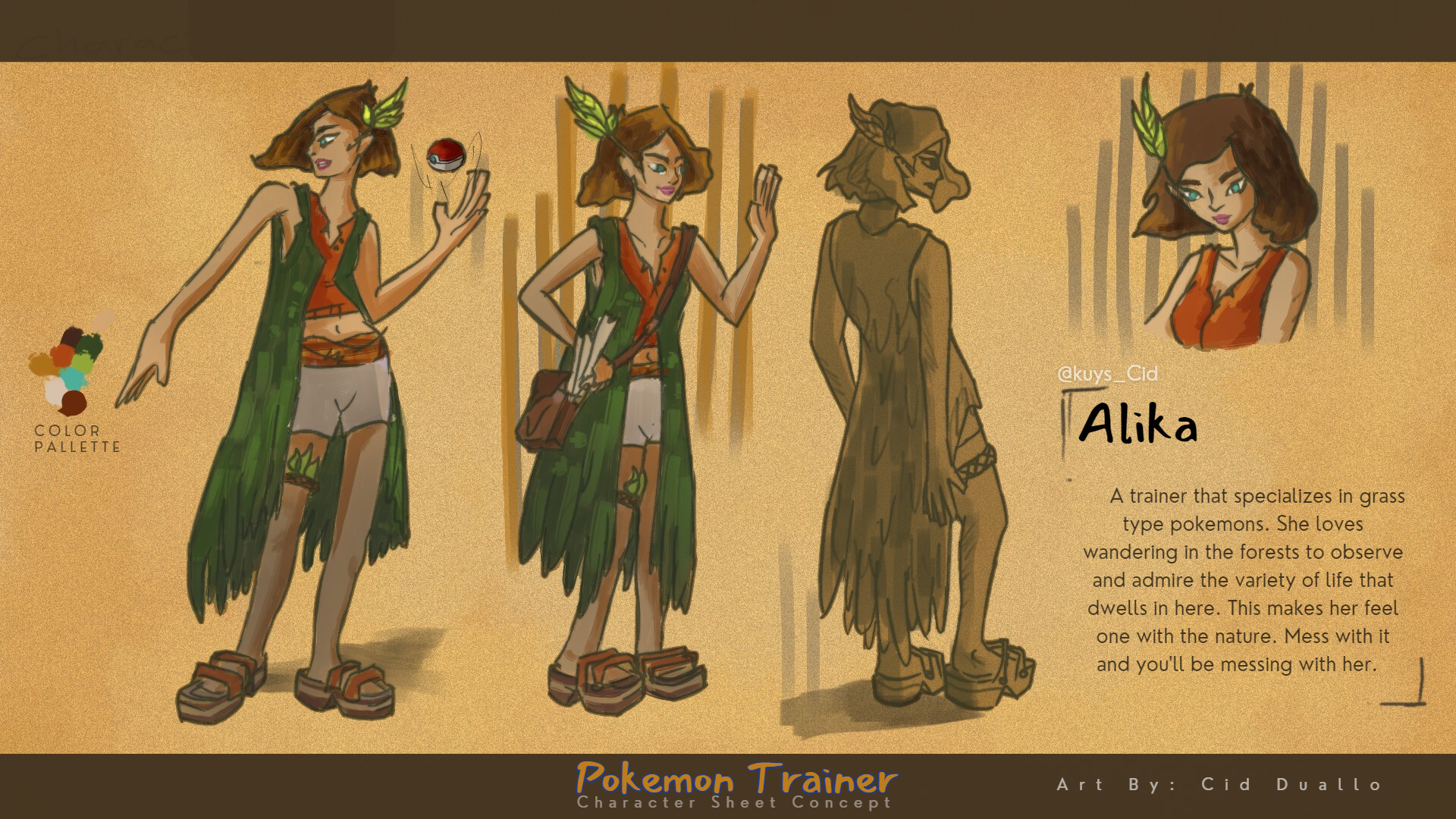 ArtStation - Pokemon Trainer Character Sheet