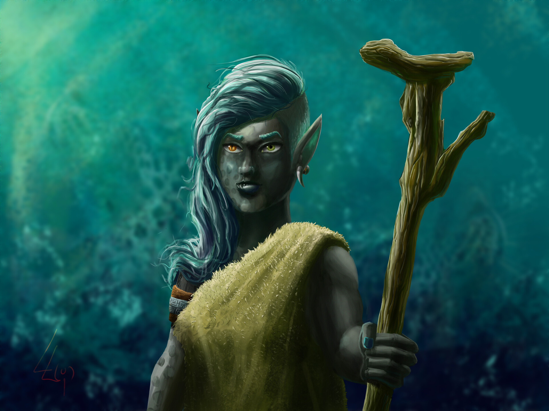 ArtStation - Drow Druid