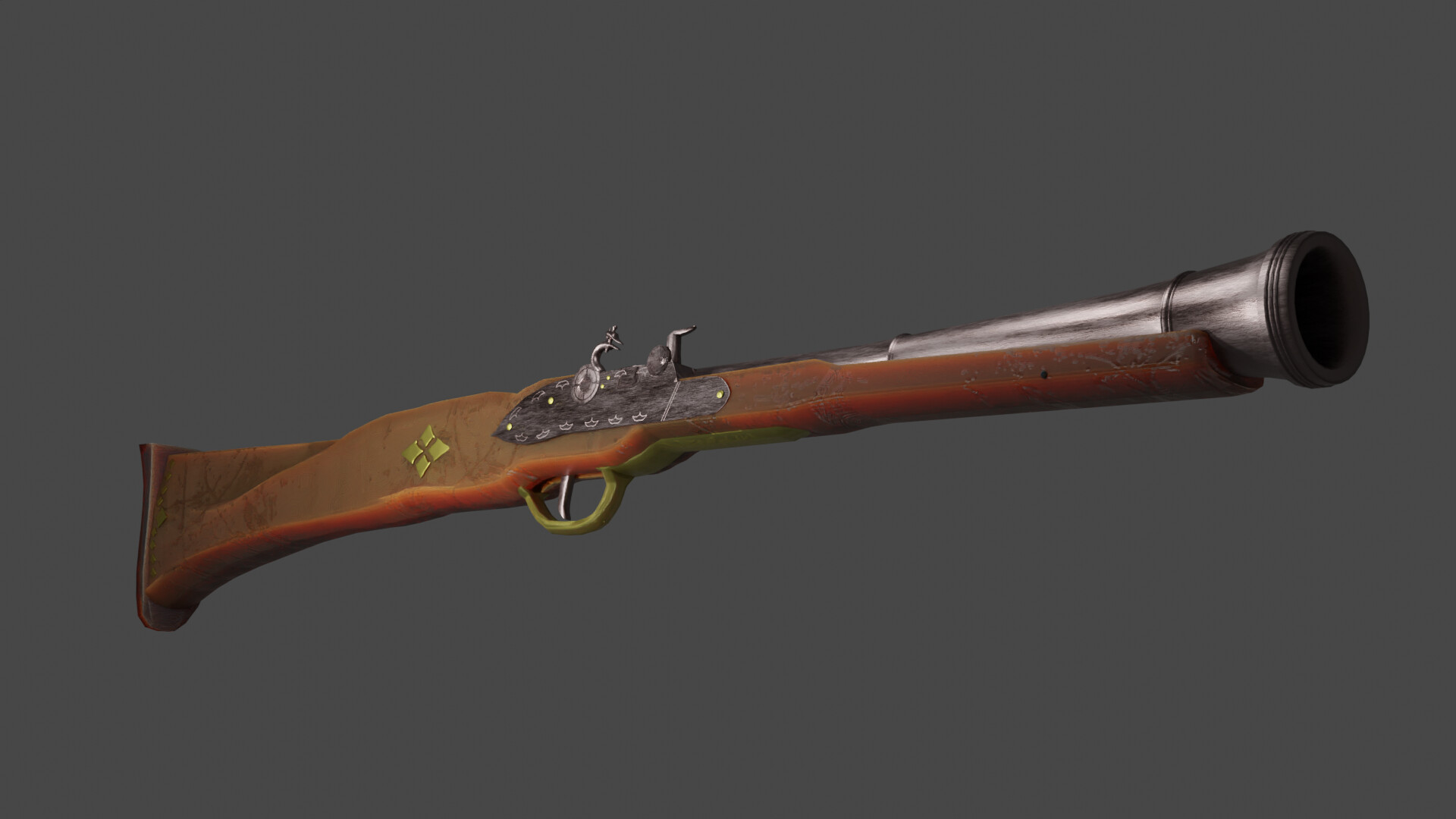 ArtStation - Blunderbuss Modelled and Textured within Blender