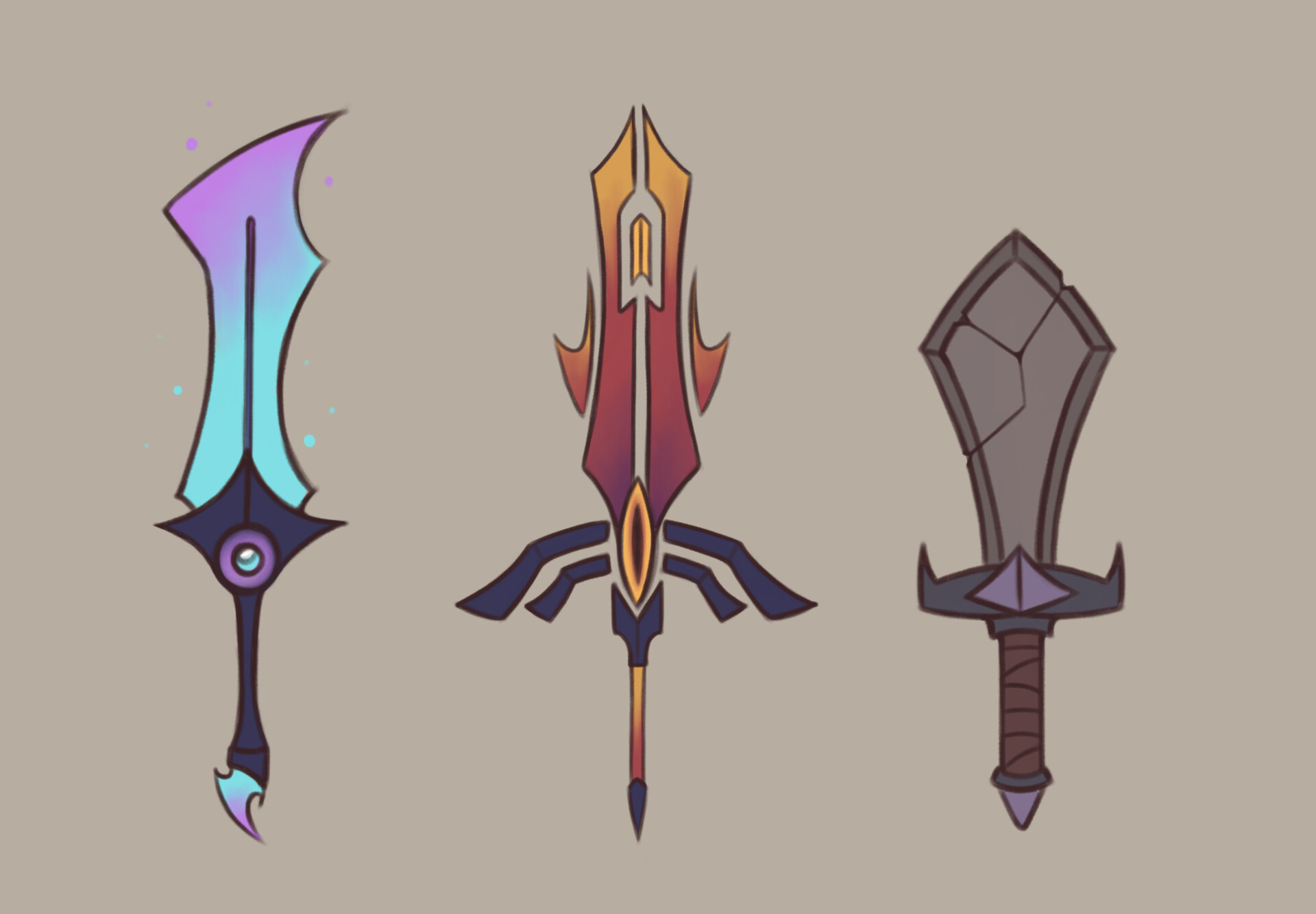 Yara Hussein - DnD Sword Concepts