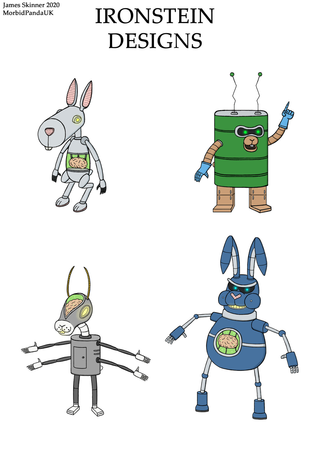 James Skinner - Robot Character Designs for Beyond Binary