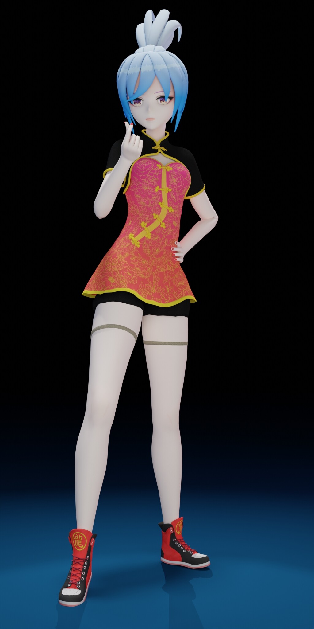 ArtStation - Anime girl in qipao