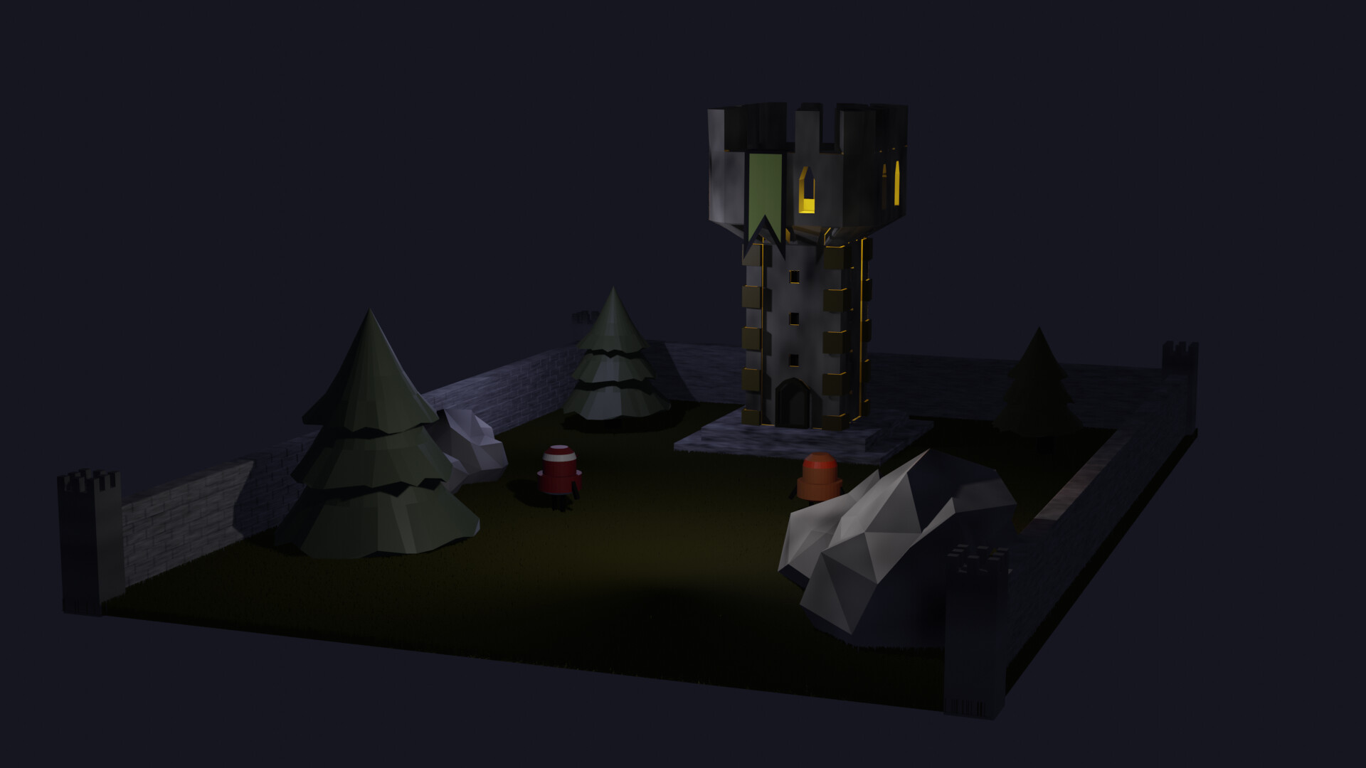 ArtStation - Low Poly castle