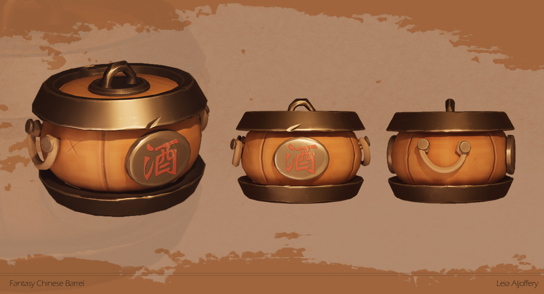 ArtStation - Stylized Chinese Fantasy Barrel