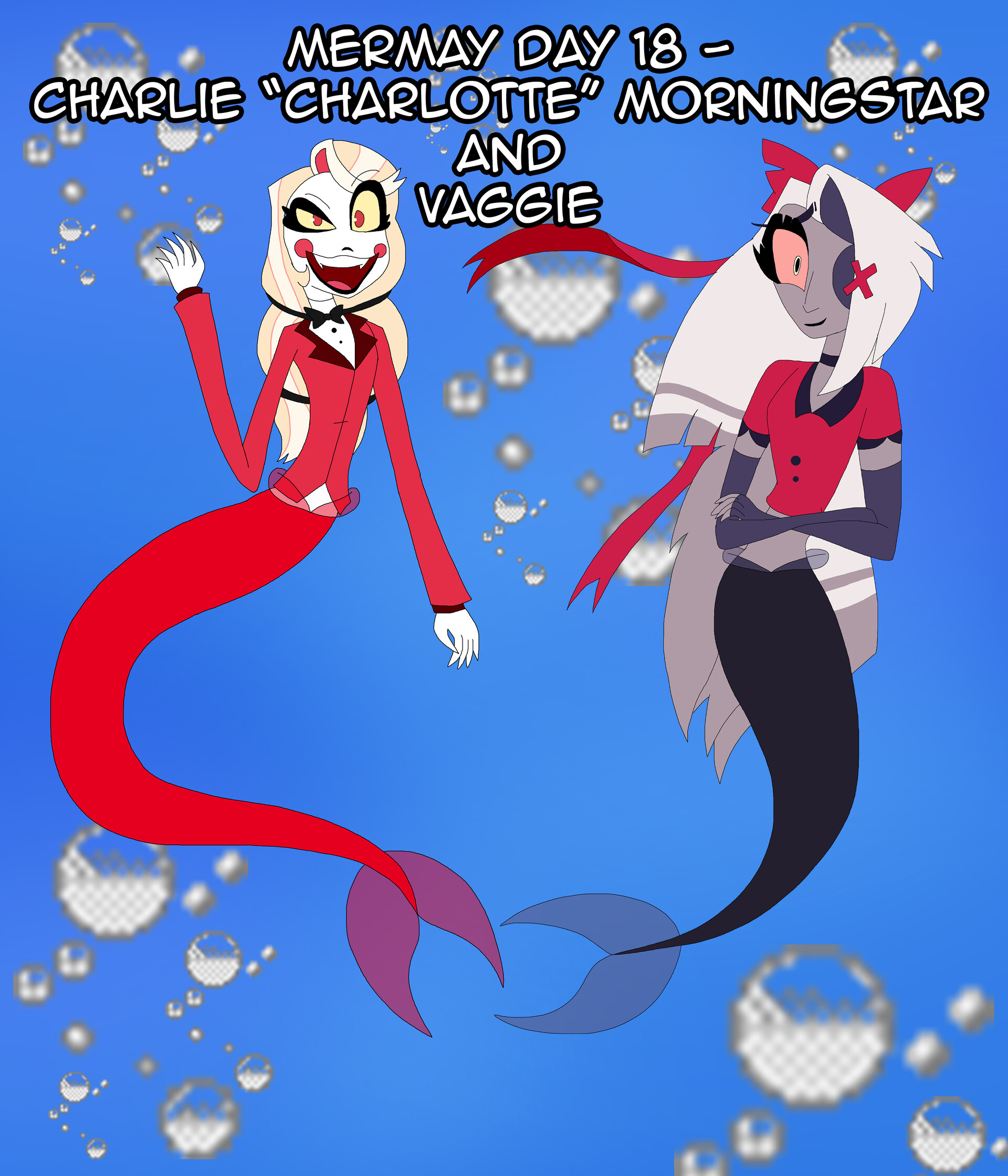 Artstation Mermay Day 18 Charlie And Vaggie