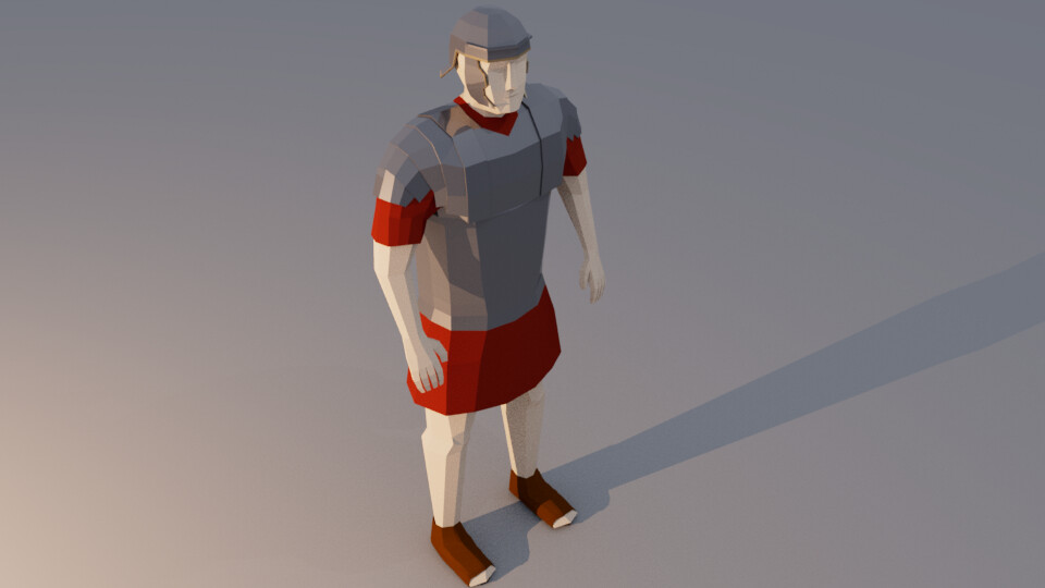 Alec Bicheno - Low poly Roman soldier and equipment