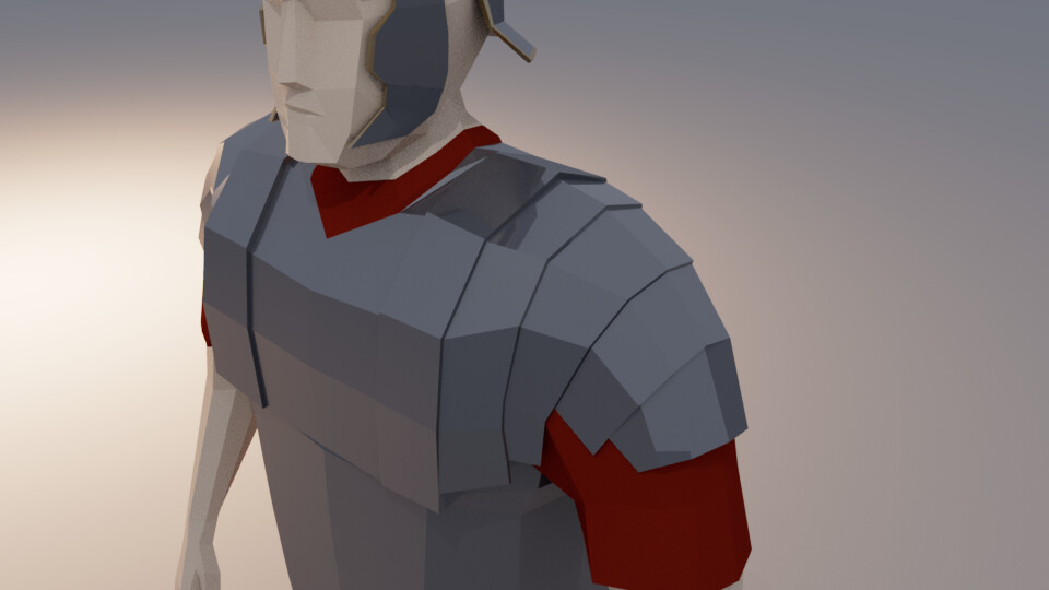 Alec Bicheno - Low poly Roman soldier and equipment