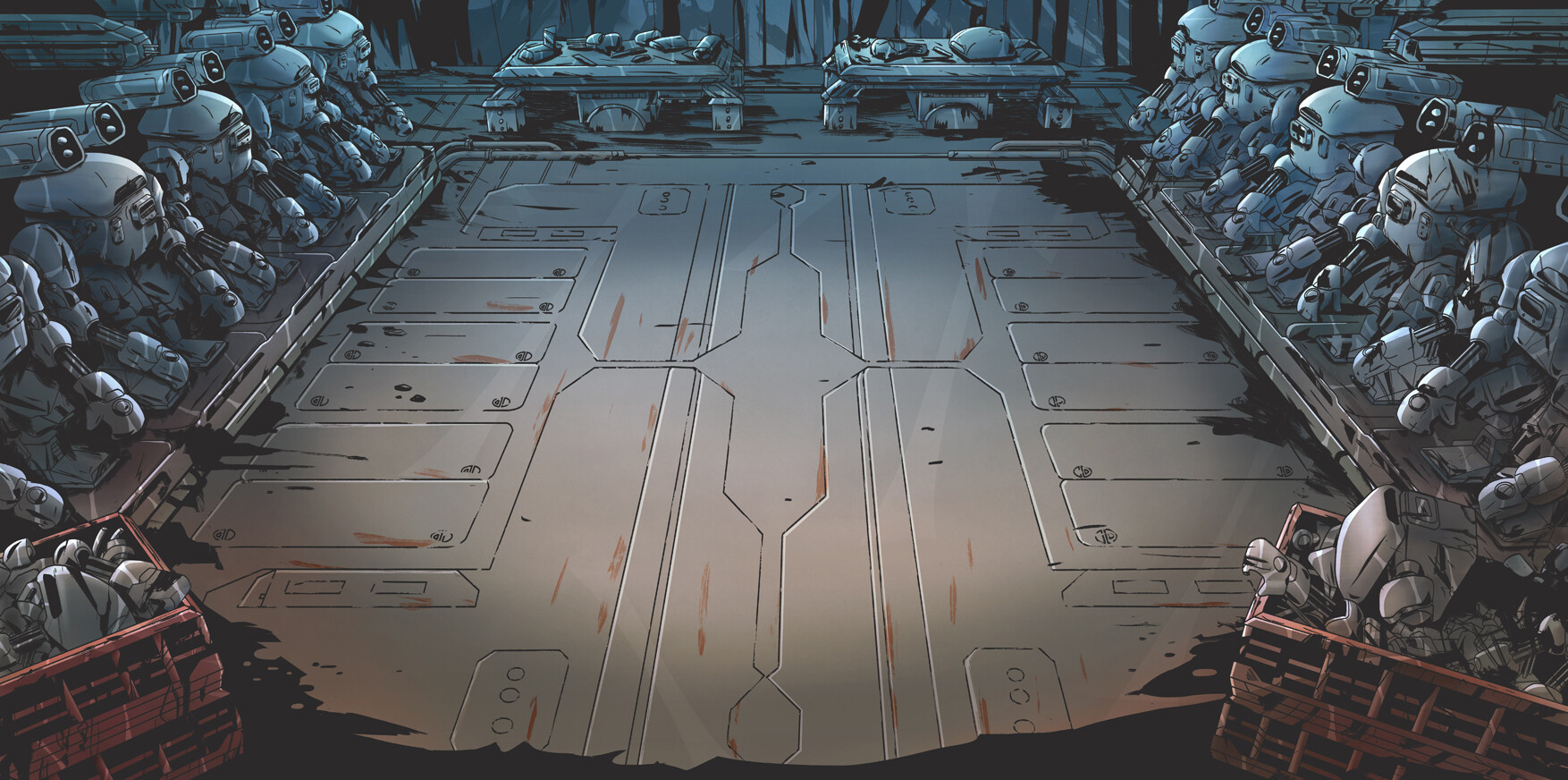 ArtStation - Robot Combat Background