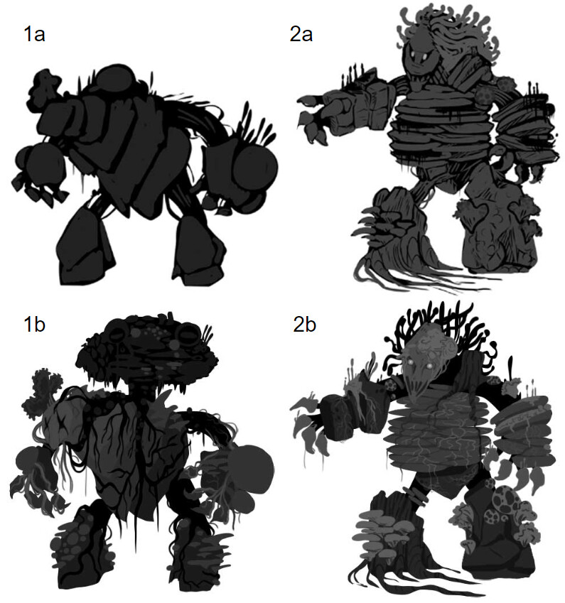 Laura Bibby - Overgrown Rock Golem - Monster Concept Art