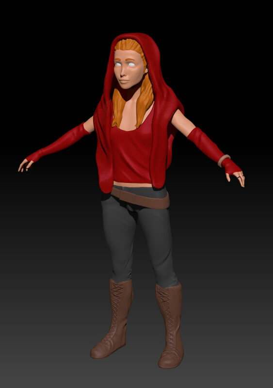 ArtStation - Modern Red Riding Hood (School Project)