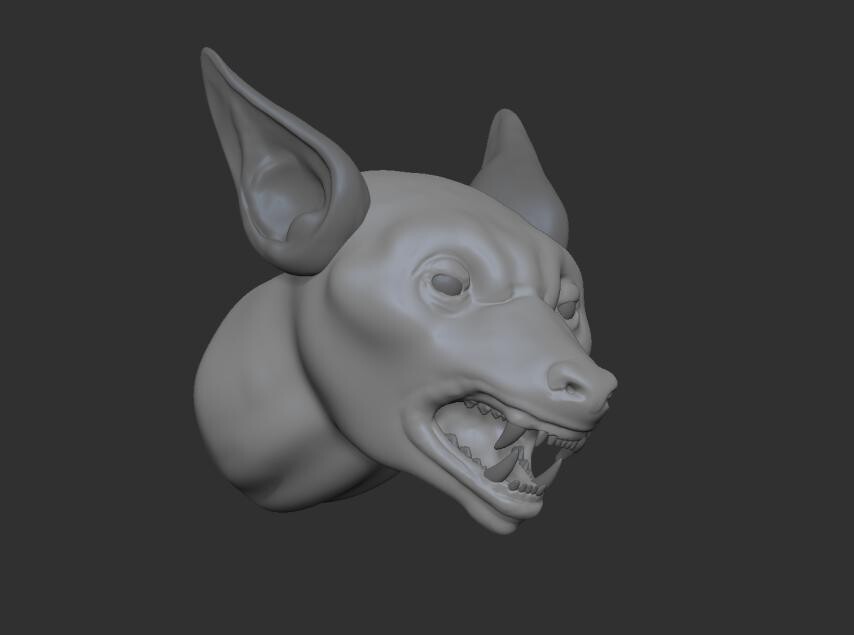 ArtStation - Werewolf Head Sculpture