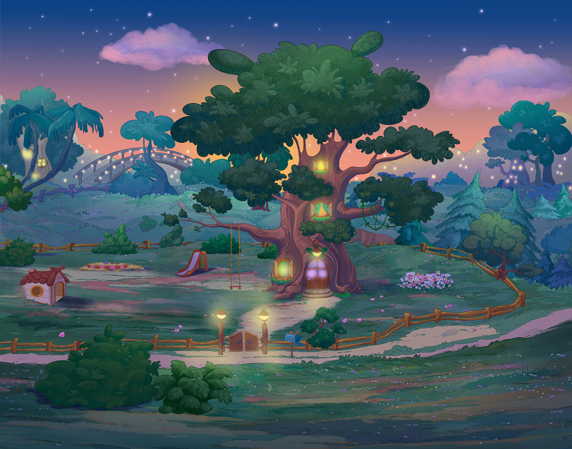 ArtStation - Backgrounds for animation series Zabezoo