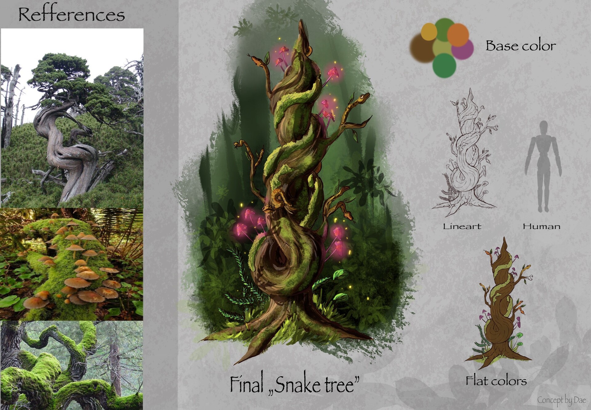 ArtStation - Snake Tree Concept by Dae