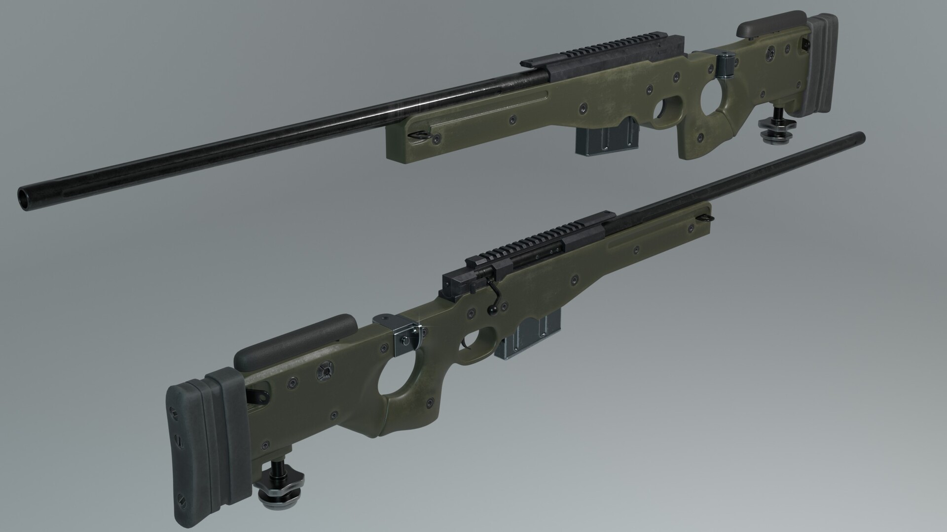 ArtStation - High-Poly AWM Sniper Rifle
