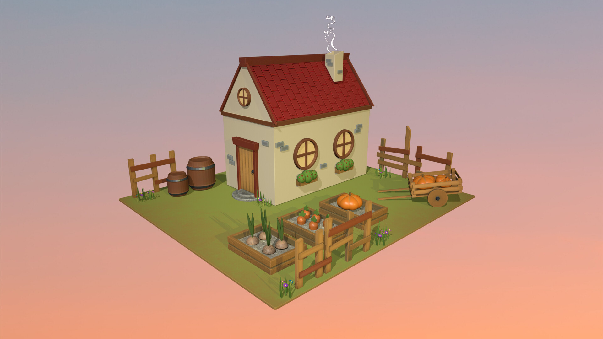 ArtStation - Stylized Farm House