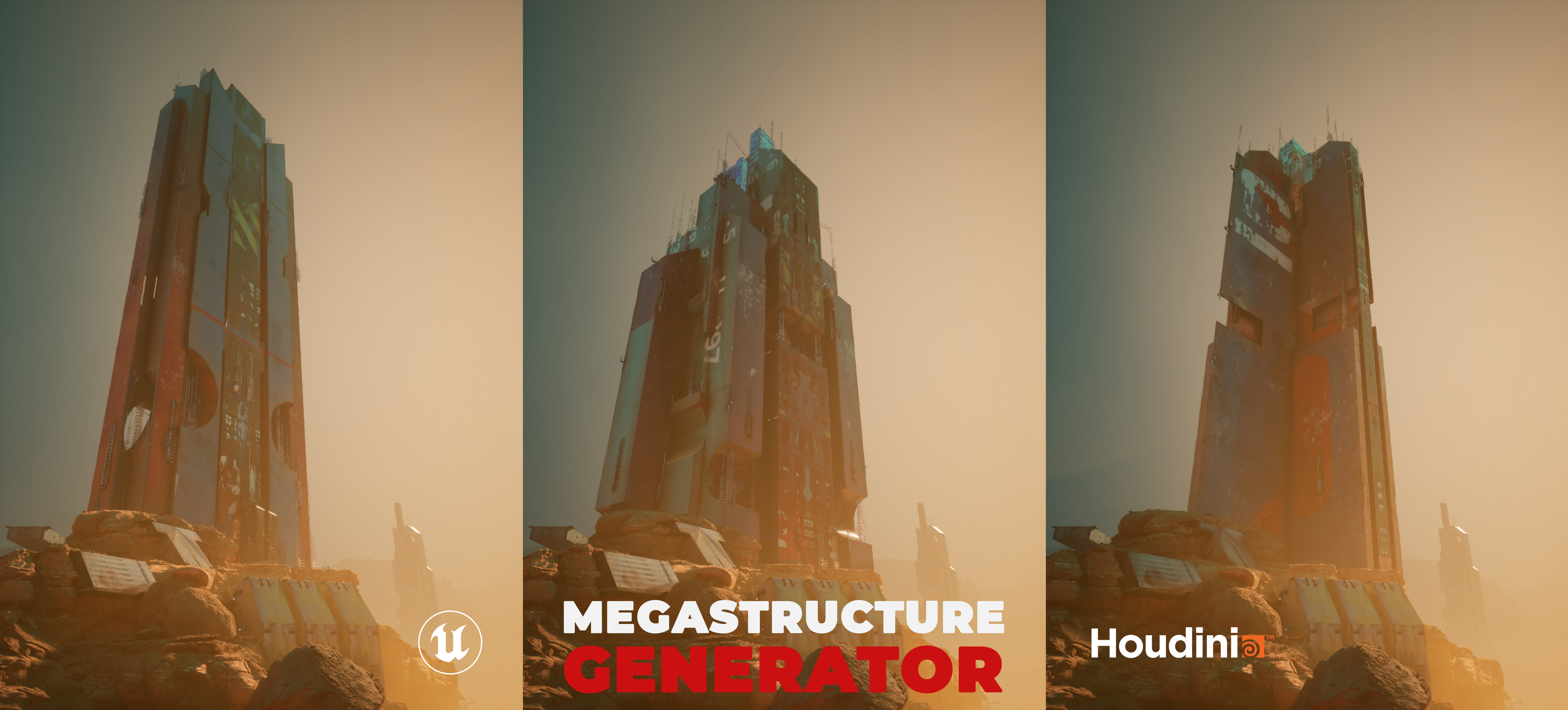 Radu Cius Houdini procedural generation tutorials - Houdini generated ...