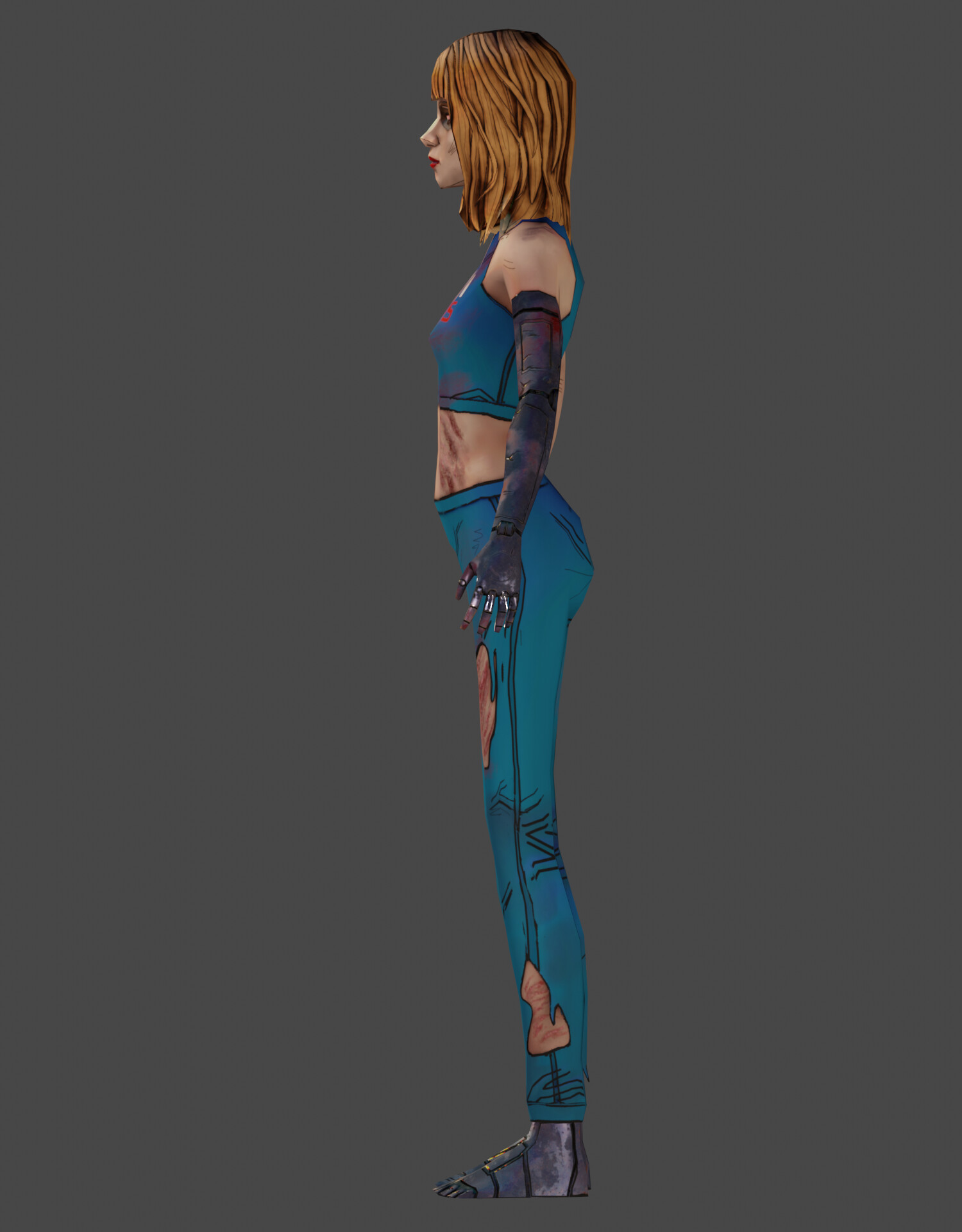 3D.Renan Carvalho - PBR Mobile Real Time Character - Female Zombie