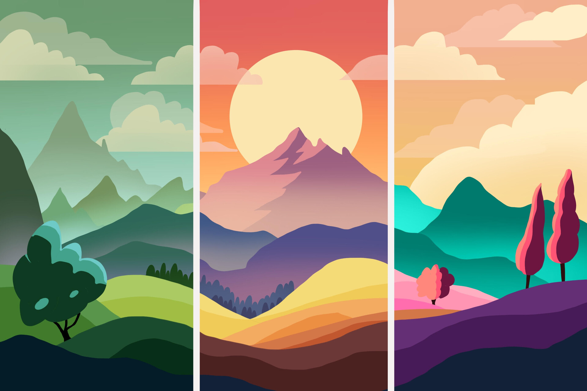 ArtStation - Landscape Triptych