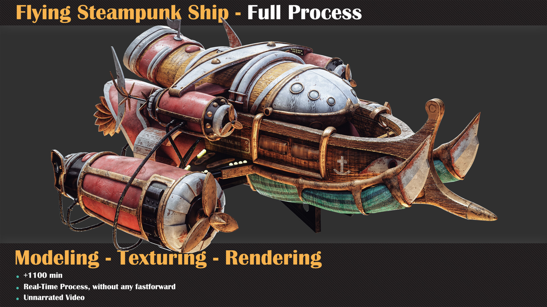 ArtStation - Flying Steampunk Ship - Full Tutorial