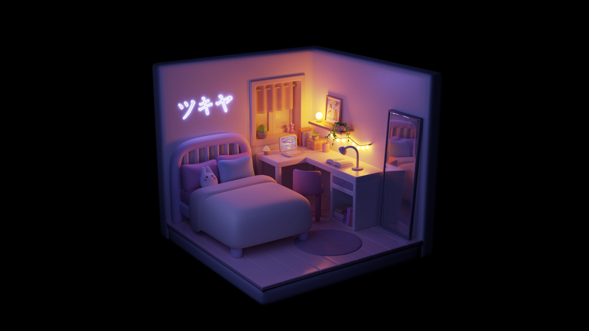 ArtStation - Cute isometric-room