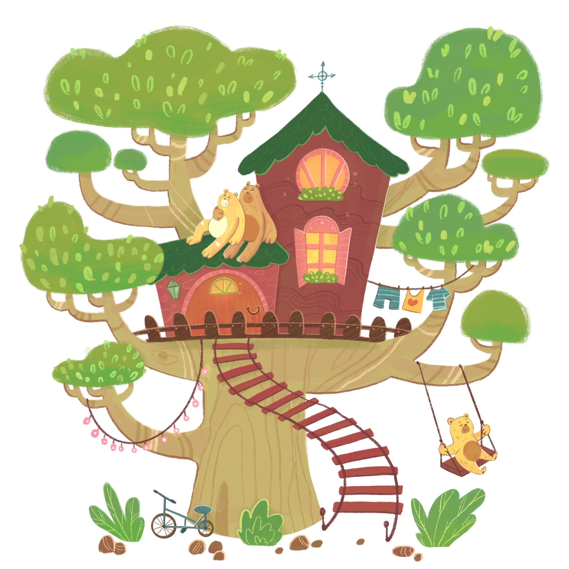 ArtStation - Cozy tree house