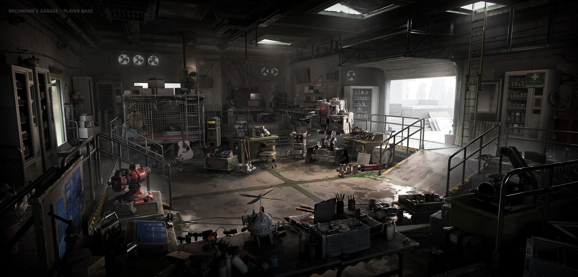 Richard PL - Engineer's Garage in a Brutalist World (Player's HQ)